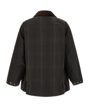 Barbour Waxed Cotton Plaid Casual Jacket