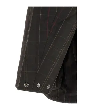 Barbour Waxed Cotton Plaid Casual Jacket