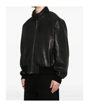 Studio Nicholson Leather Bomber Jacket