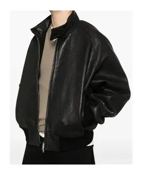Studio Nicholson Leather Bomber Jacket