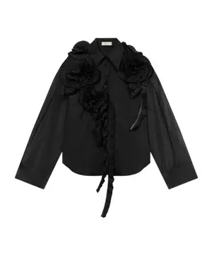 Blumarine Long-sleeved Shirt - Black