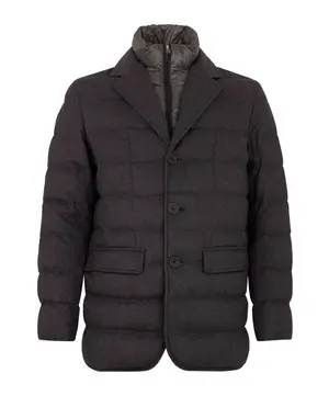 Herno Padded Notch Lapel Coat - Black