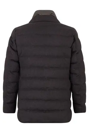 Herno Padded Notch Lapel Coat - Black