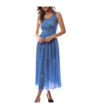 Emporio Armani Sleeveless Floral Print Midi Dress