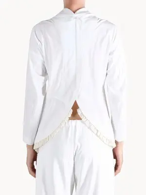 Comme Des Garçons Long-sleeved Jacket With Ruffled Trim