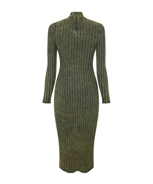DIESEL® Mockneck Longsleeve Knit Midi Dress