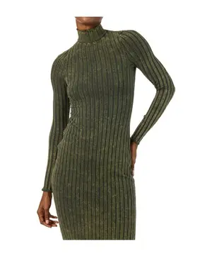 DIESEL® Mockneck Longsleeve Knit Midi Dress