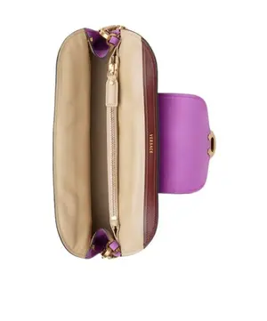 Versace Vivian Suede Clutch - Purple