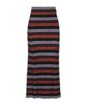 GANNI Striped Midi Skirt