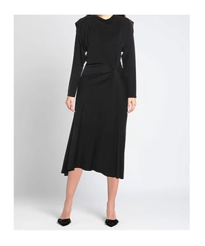 Isabel Marant Étoile Midi Dress With Asymmetrical Hem And Draped Neckline