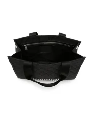 Moschino Pattern Quilted Tote Bag