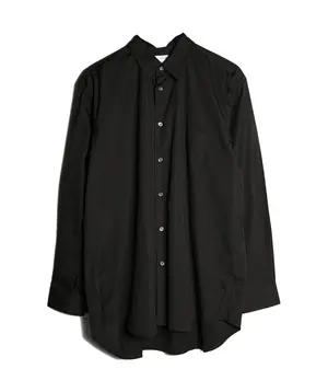 Comme Des Garçons Long-sleeved Buttoned Shirt - Black