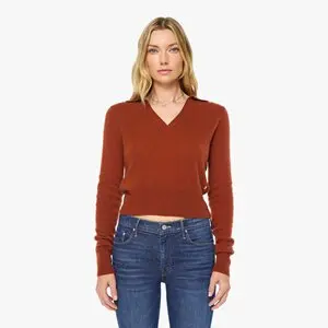 Eterne Cashmere Collared V-neck Sweater