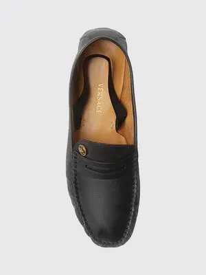 Versace Leather Loafers With Medusa Embellishment