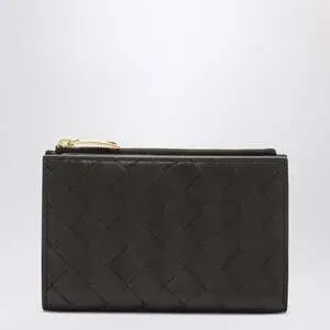 Bottega Veneta Fondant Medium Bi-fold Wallet In Intrecciato - Brown