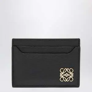 Loewe Anagram Card Holder In Leather - Black