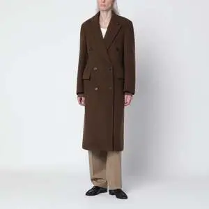 THE ROW Bamira Mélange Coat In Virgin Wool - Brown