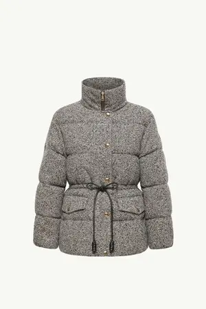 Moncler Diaphanes Hooded Short Down Jacket - Grey