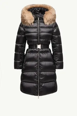 Moncler Leersies Long Down Coat - Black