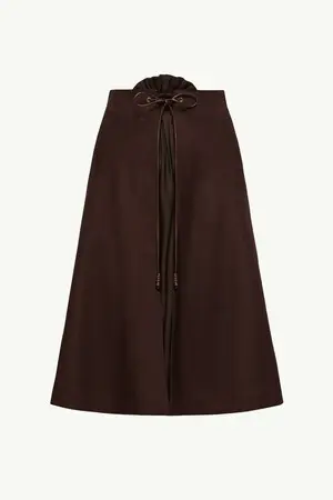 MONCLER MONCLER COLLECTION Wool Gabardine Midi Skirt