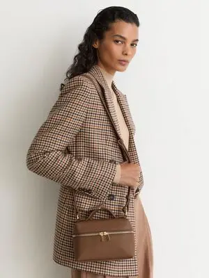 REISS Ines Leather Vanity Crossbody Bag