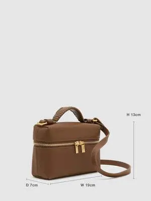 REISS Ines Leather Vanity Crossbody Bag