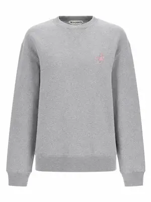 JW Anderson Felpa Con Logo Ricamato "anchor - Grey