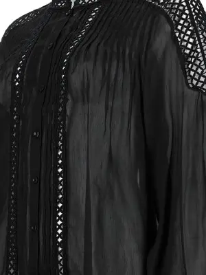 MARANT ETOILE Blusa "polda" Plissettata In Misto Lino