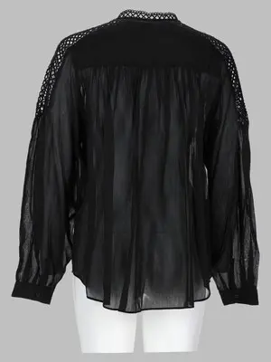 MARANT ETOILE Blusa "polda" Plissettata In Misto Lino