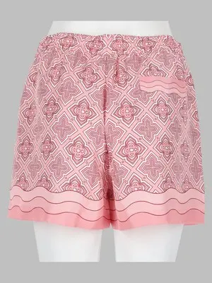 Casablanca Shorts In Seta Con Stampa Monogram
