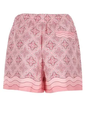 Casablanca Shorts In Seta Con Stampa Monogram