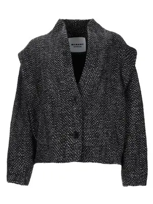 MARANT ETOILE Giacca "drogo" In Lana Spigata - Grey