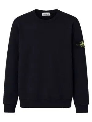 Stone Island Felpa Con Patch Logo - Blue