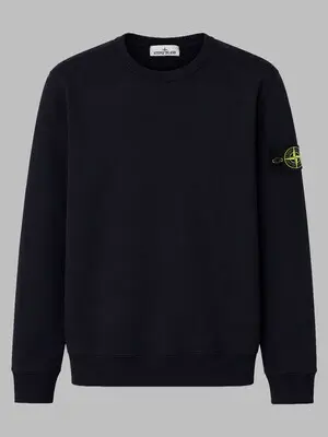 Stone Island Felpa Con Patch Logo