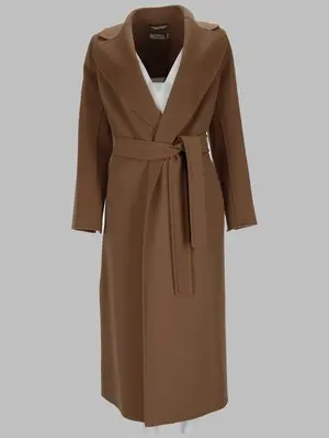 Max Mara Draped Wool Wrap Coat