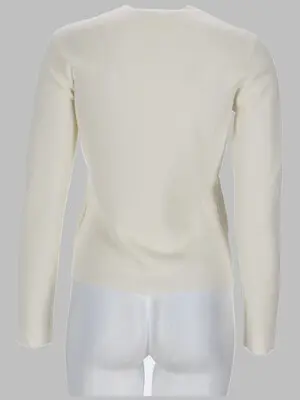 Max Mara Maglia In Filato Di Lana Con Logo A Rilievo