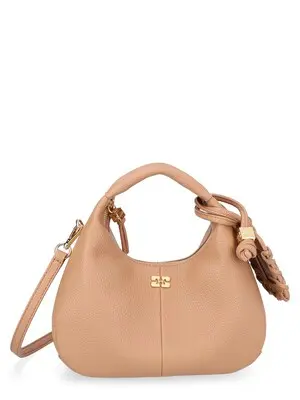 GANNI Mini Hobo Bag With Logo