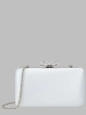 SELF-PORTRAIT Clutch Blu In Raso