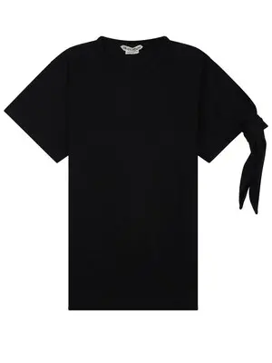 JW Anderson T-shirt Con Manica Annodata - Black