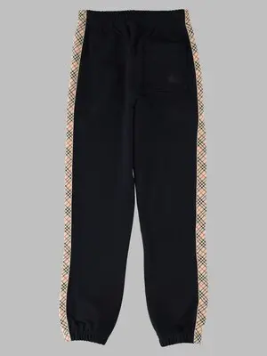Burberry Pantalone Da Jogging In Cotone Con Finiture Check