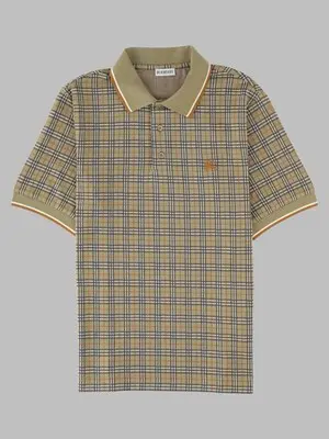 Burberry Polo In Misto Cotone Check