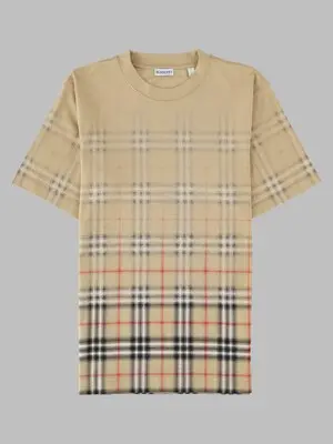 Burberry T-shirt Con Stampa Check