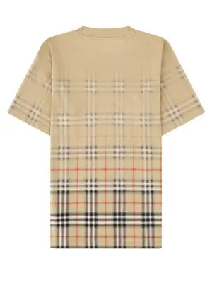 Burberry T-shirt Con Stampa Check