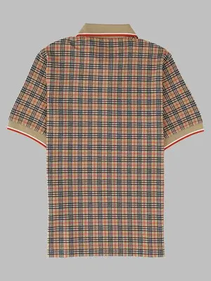 Burberry Polo In Misto Cotone Check