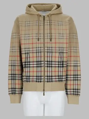 Burberry Felpa Con Stampa Check