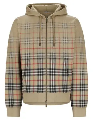 Burberry Felpa Con Stampa Check