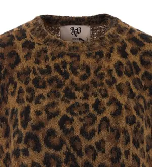 ANIYE BY Leopardprint Crewneck Relaxed Knit Sweater