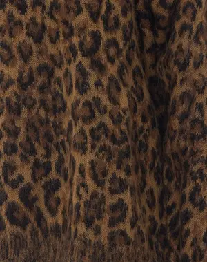 ANIYE BY Leopardprint Crewneck Relaxed Knit Sweater