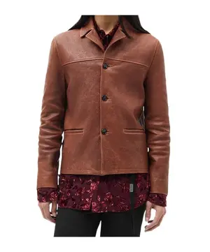 ANN DEMEULEMEESTER Pareli Leather Jacket - Rust-brown