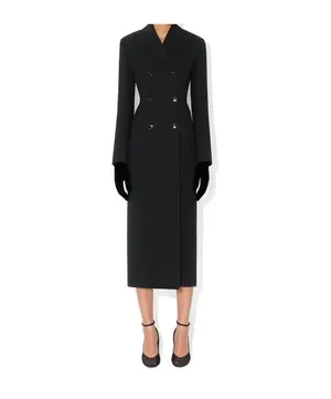 Alaïa Crepe Wool Tailored Coat